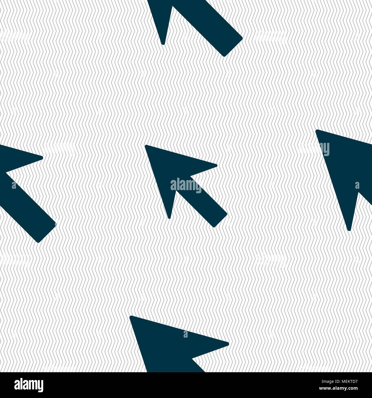 Cursor, arrow icon sign. Seamless abstract background with geometric ...