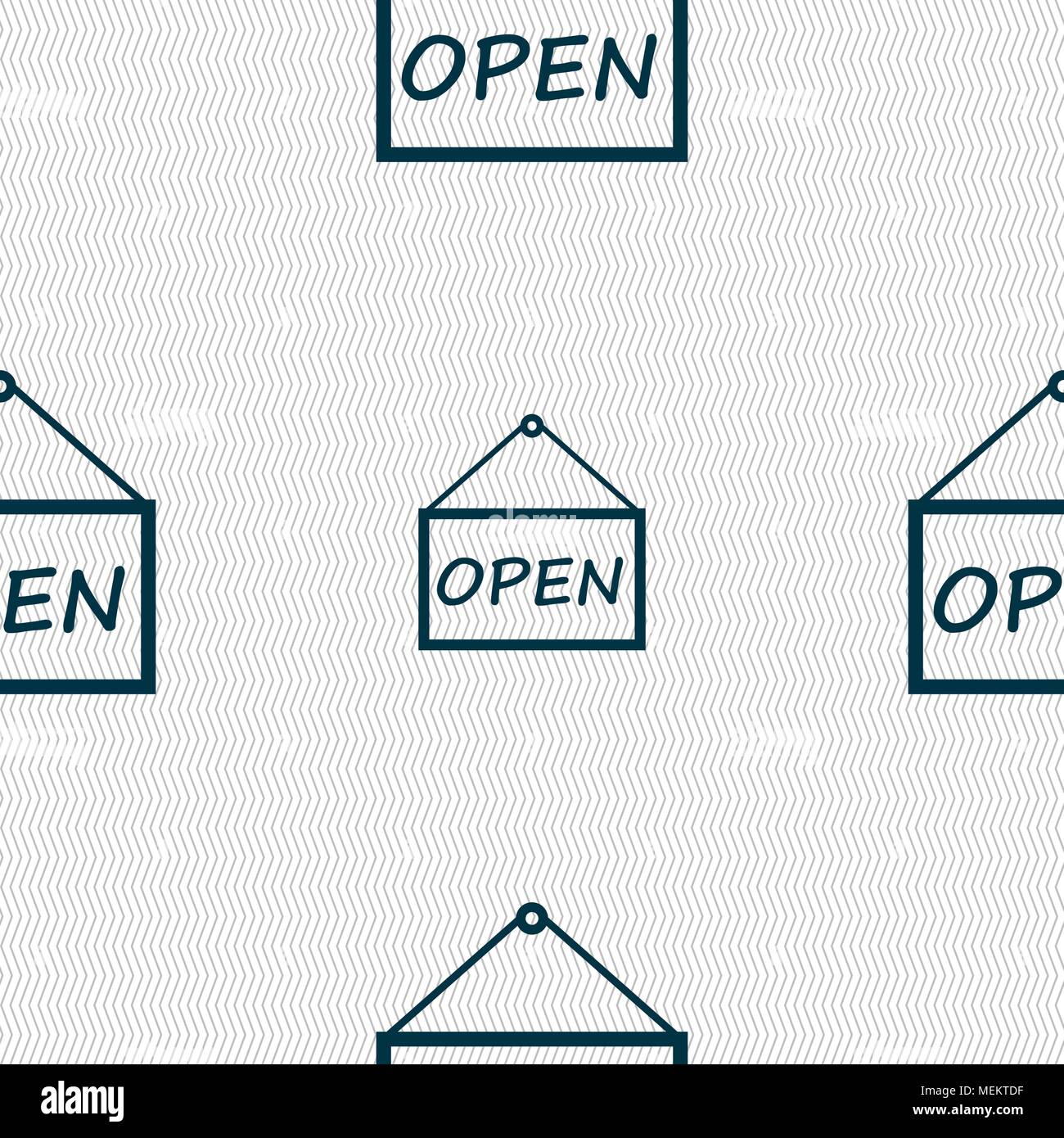 open icon sign. Seamless abstract background with geometric shapes ...