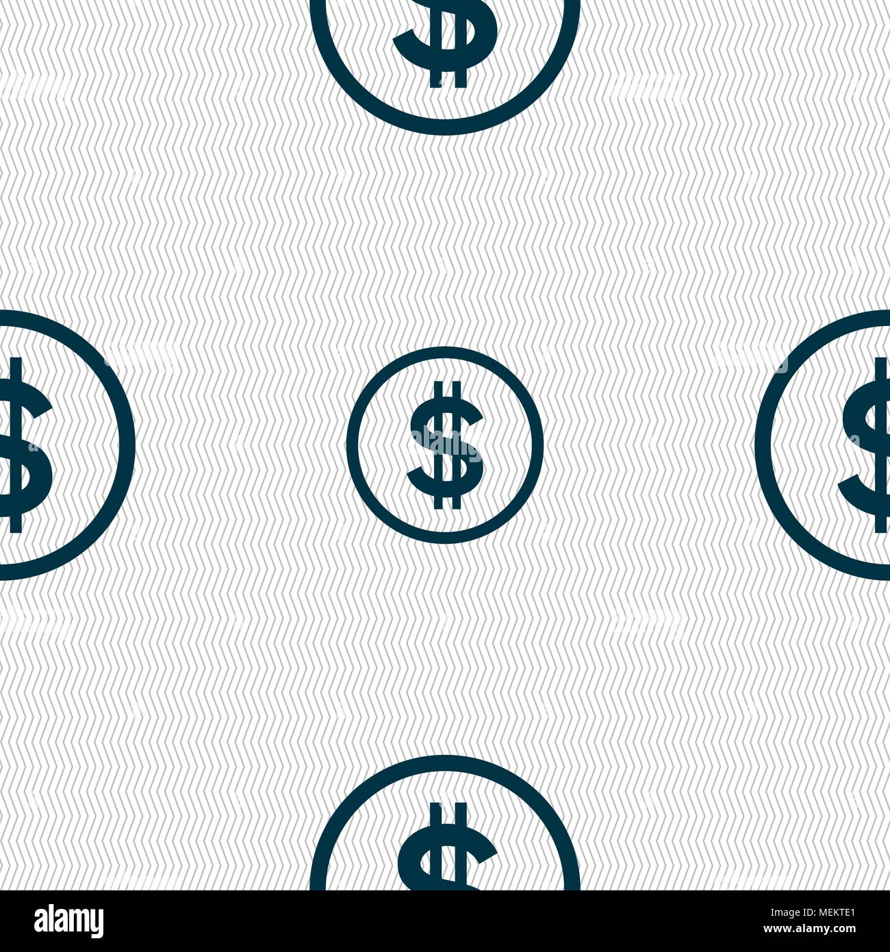 Dollar icon sign. Seamless abstract background with geometric shapes ...
