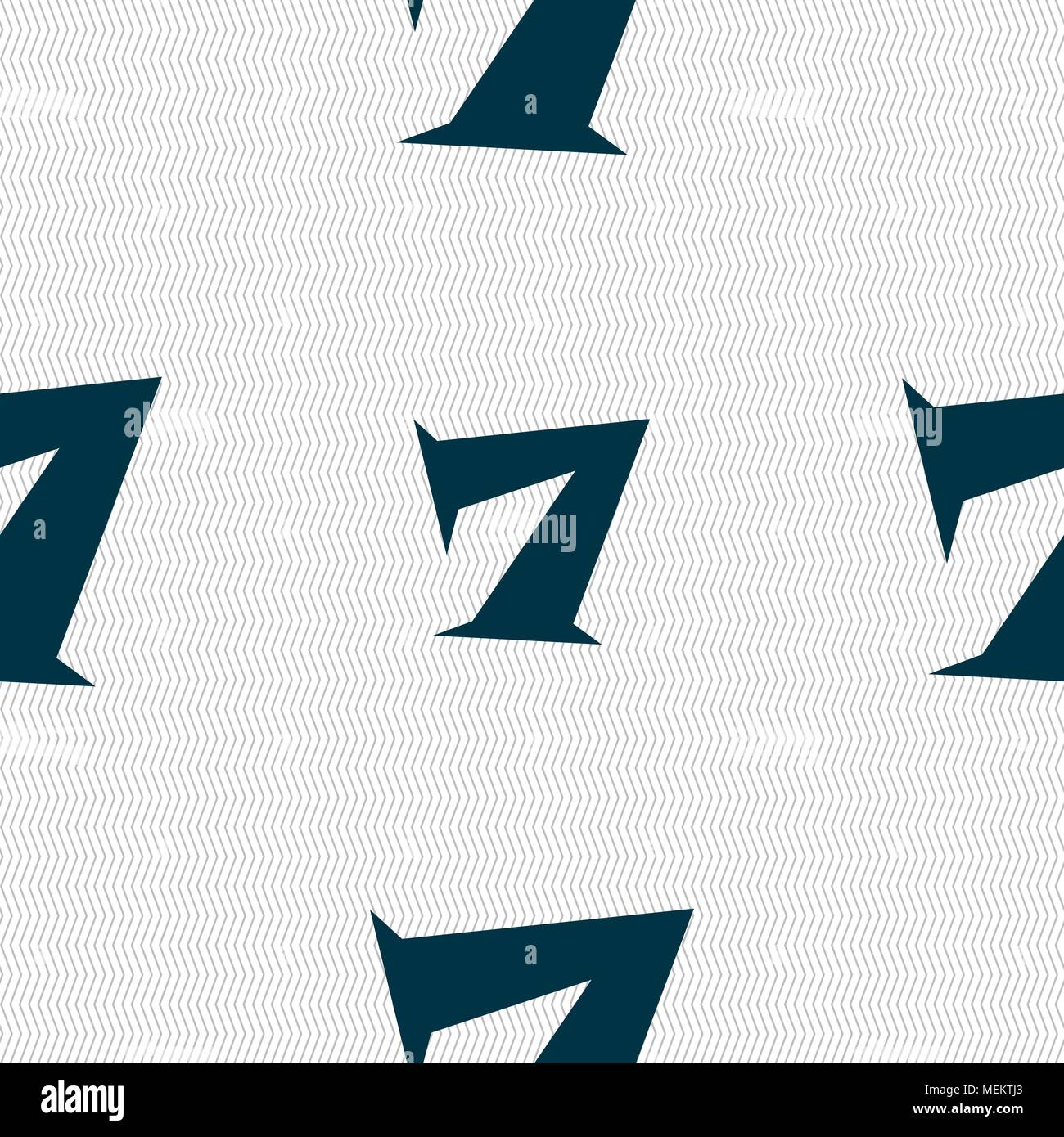 number seven icon sign. Seamless abstract background with geometric ...
