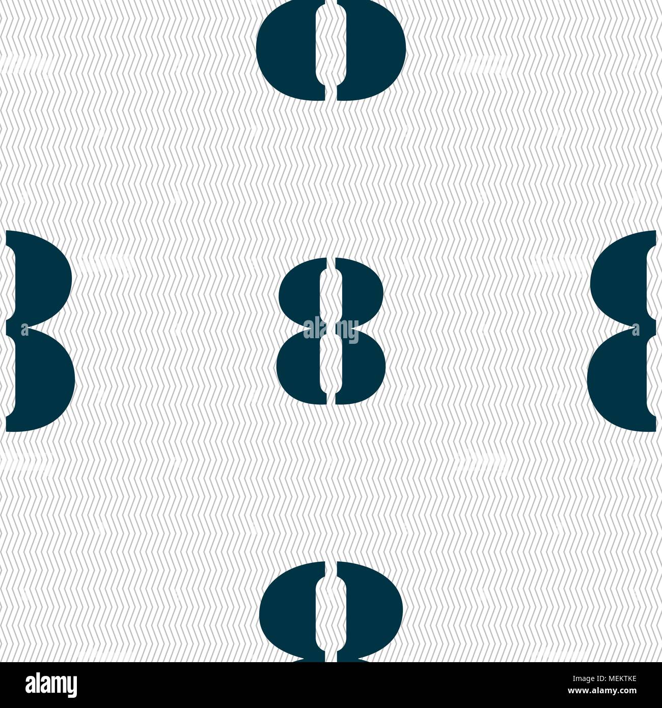 number Eight icon sign. Seamless abstract background with geometric ...