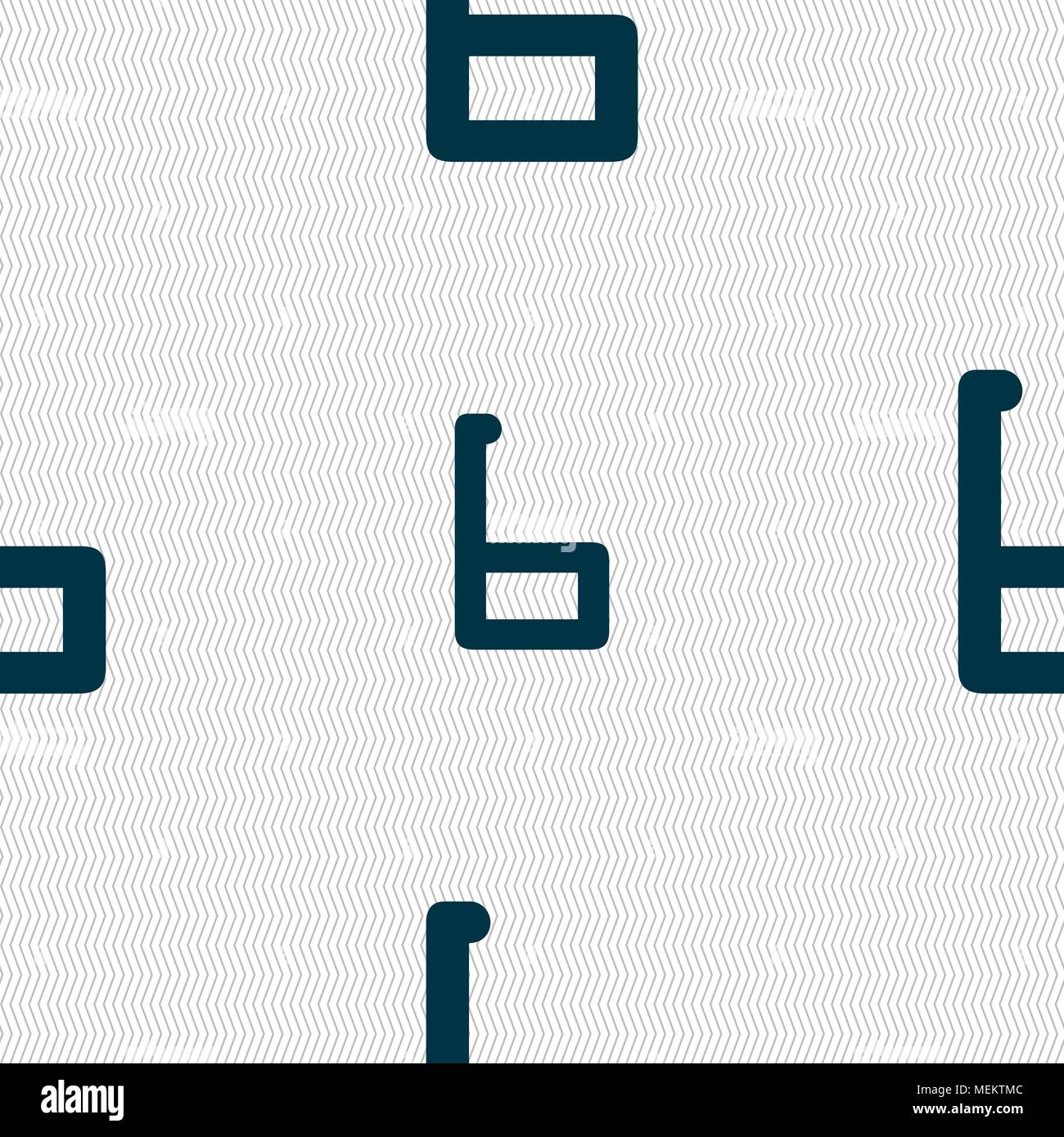 number six icon sign. Seamless abstract background with geometric ...