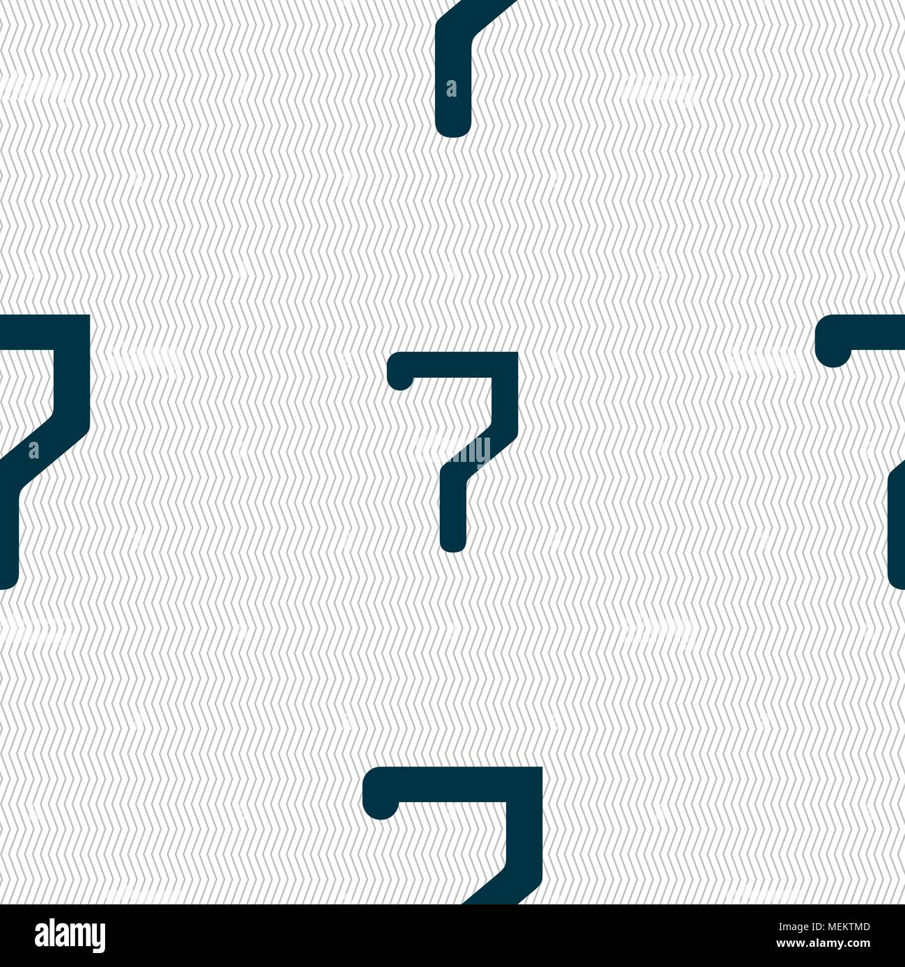 number seven icon sign. Seamless abstract background with geometric ...