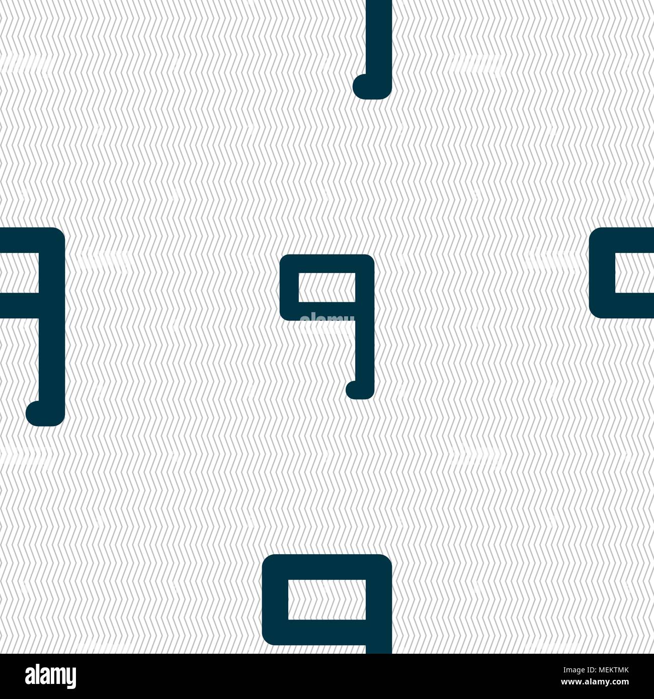 number Nine icon sign. Seamless abstract background with geometric ...