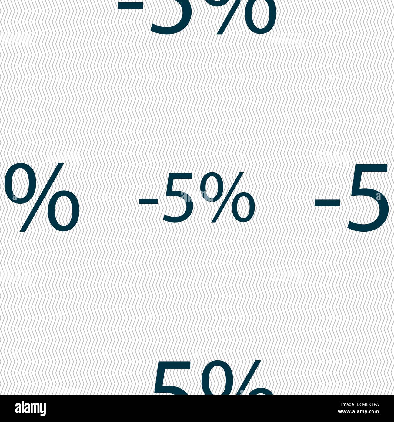 5 percent discount sign icon. Sale symbol. Special offer label ...