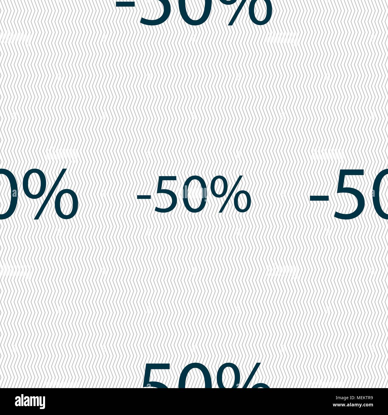 50 percent discount sign icon. Sale symbol. Special offer label ...