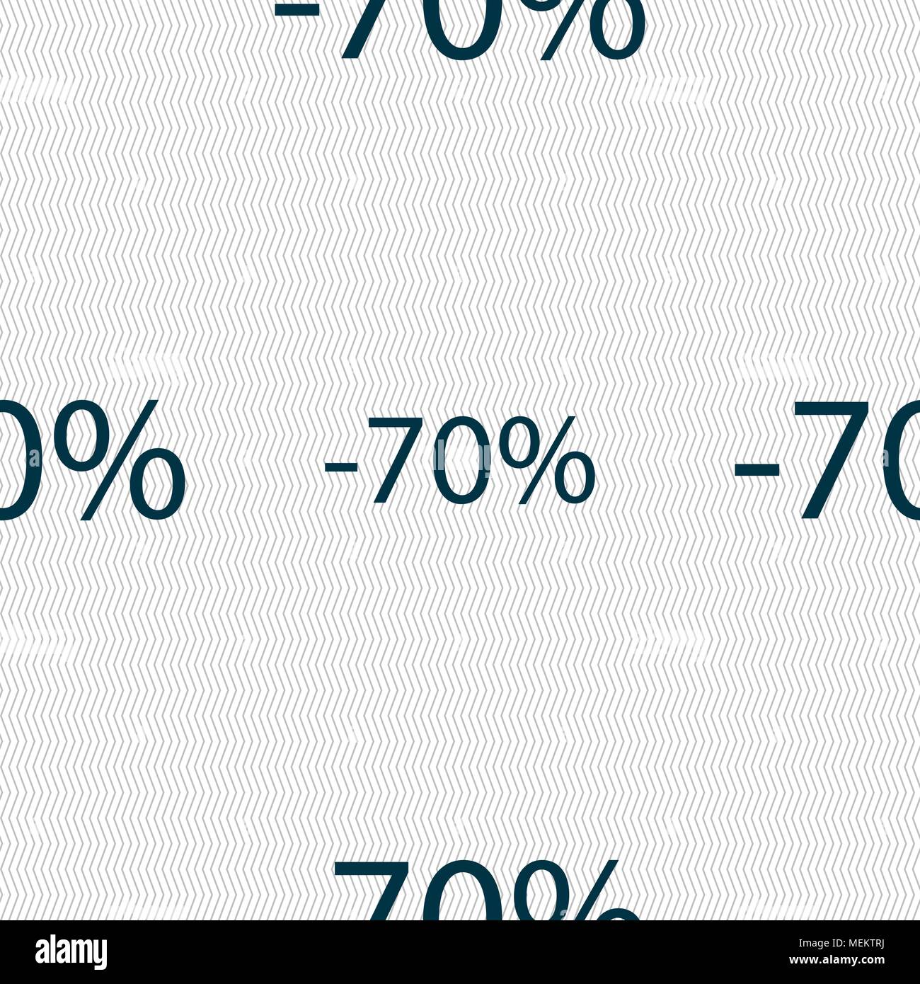 70 percent discount sign icon. Sale symbol. Special offer label ...