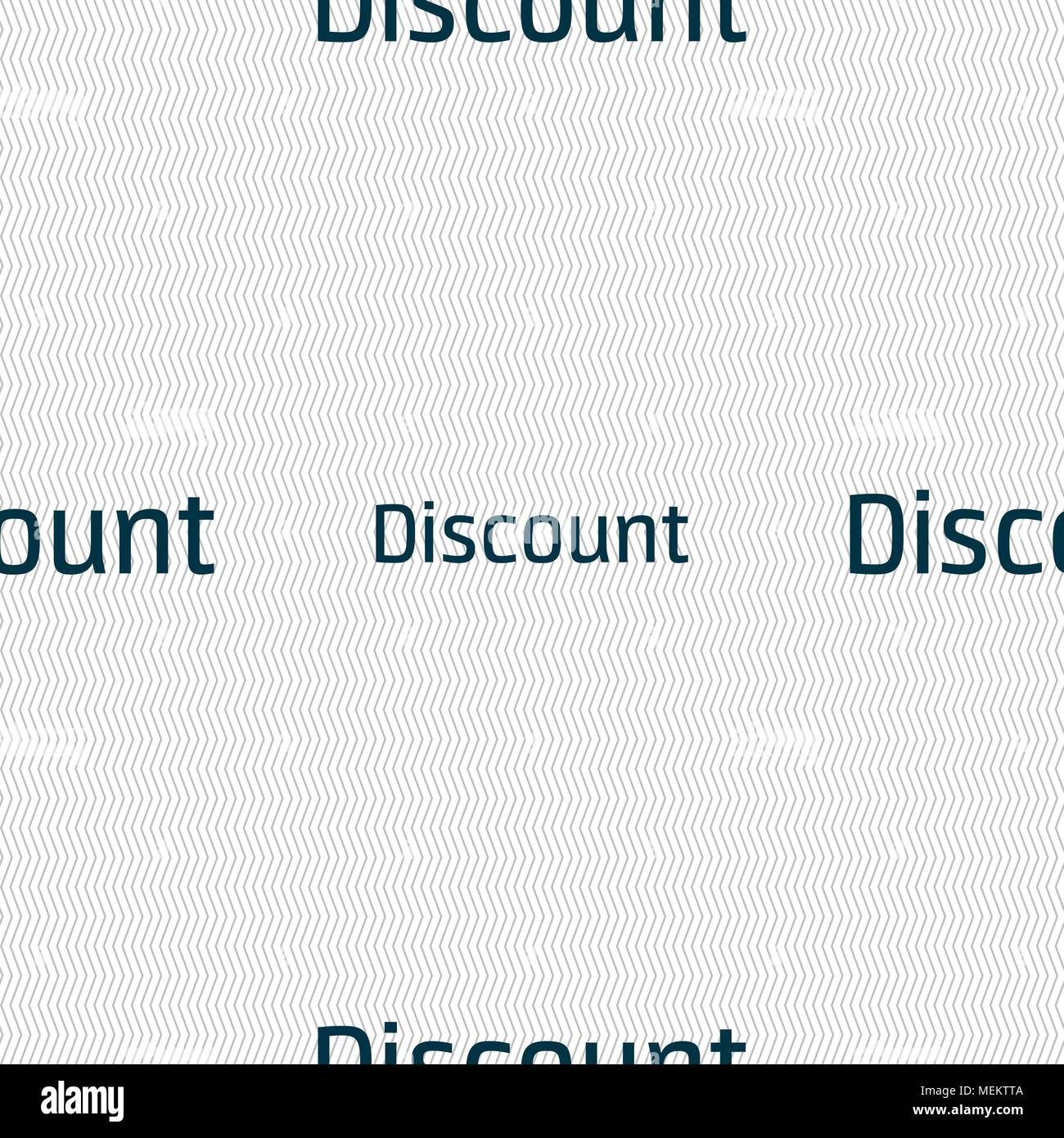 discount sign icon. Sale symbol. Special offer label. Seamless abstract ...