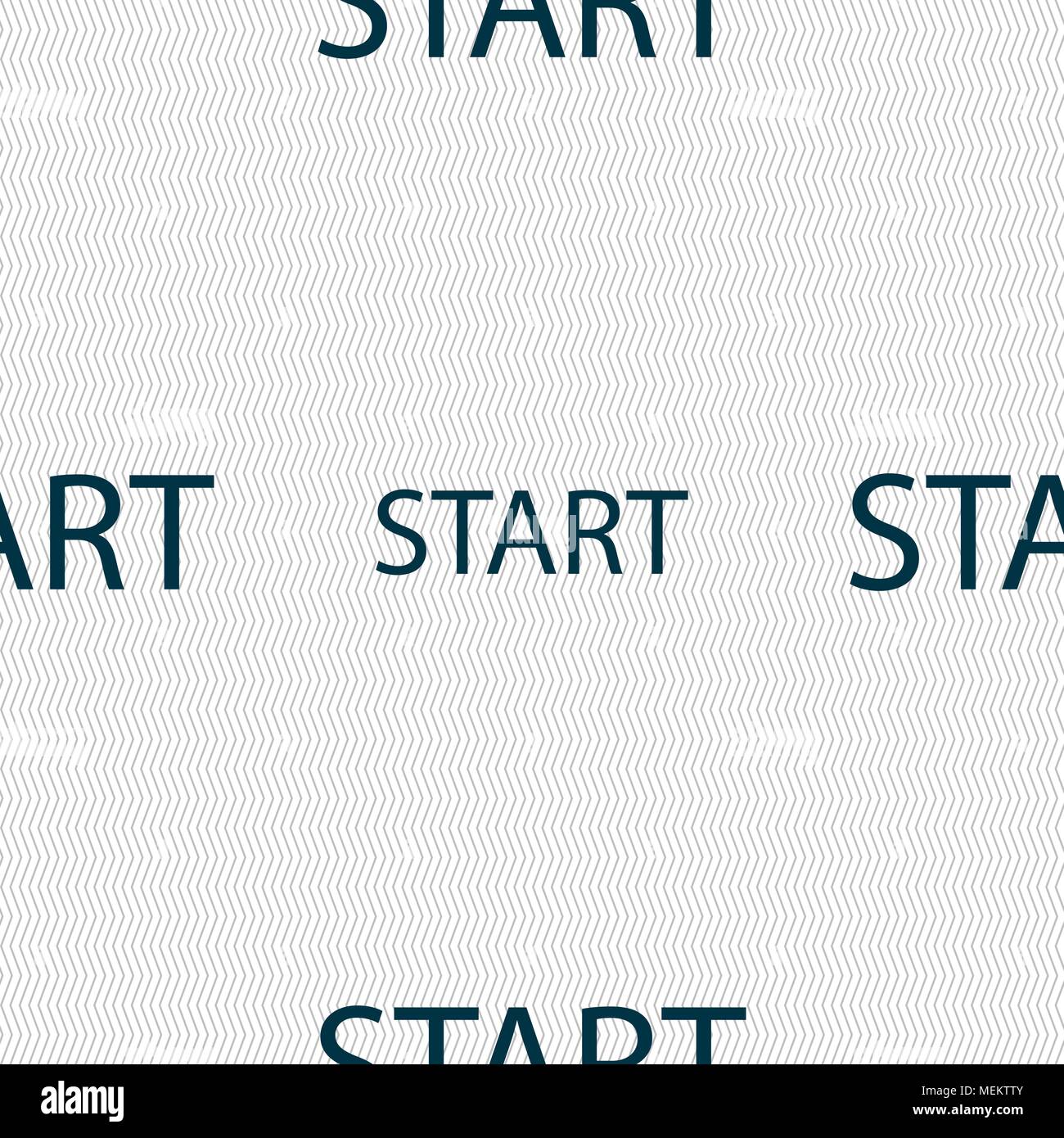 Start engine sign icon. Seamless abstract background with geometric ...