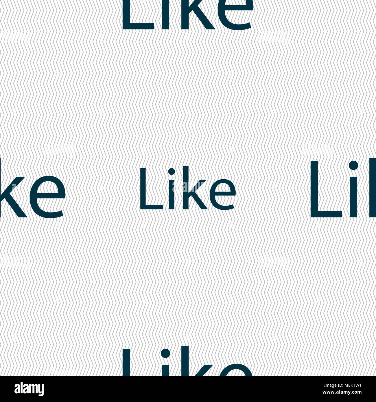 Like sign icon. Seamless abstract background with geometric shapes ...