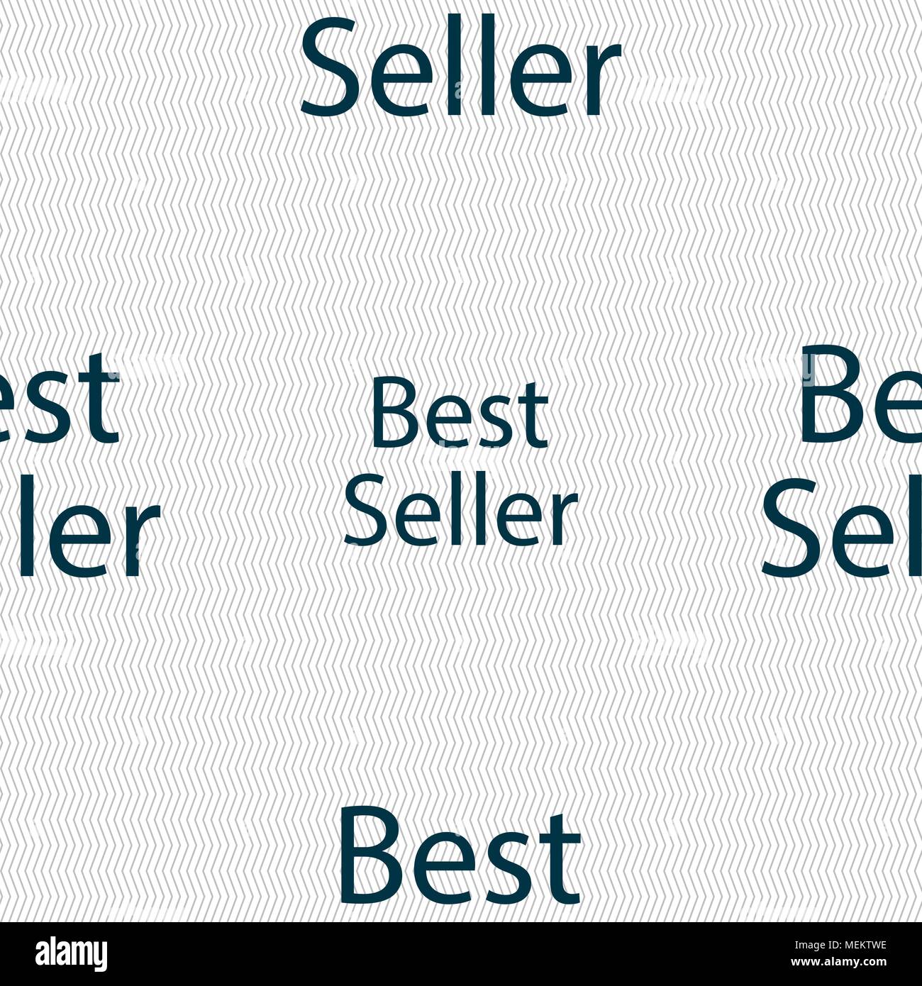 Best seller sign icon. Best seller award symbol. Seamless abstract ...