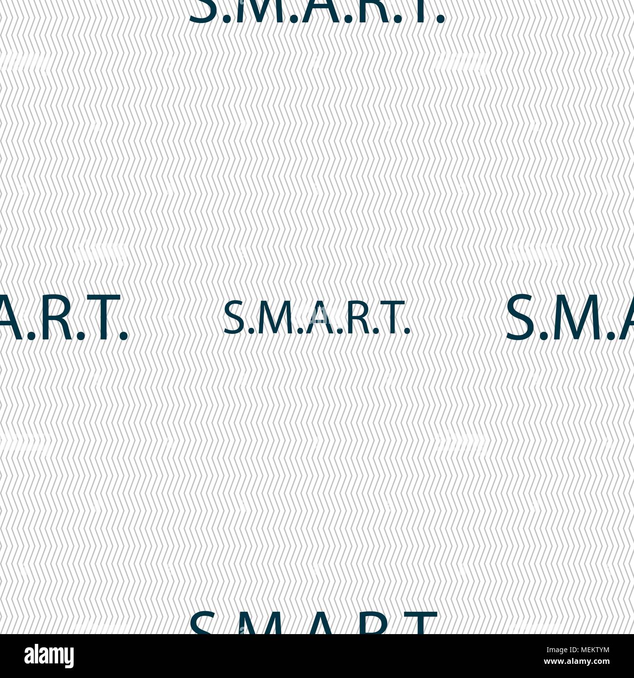 Smart sign icon. Press button. Seamless abstract background with ...