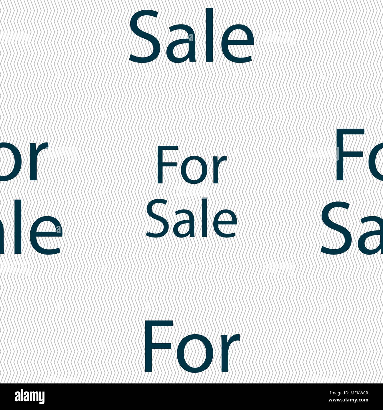 For sale sign icon. Real estate selling. Seamless abstract background ...