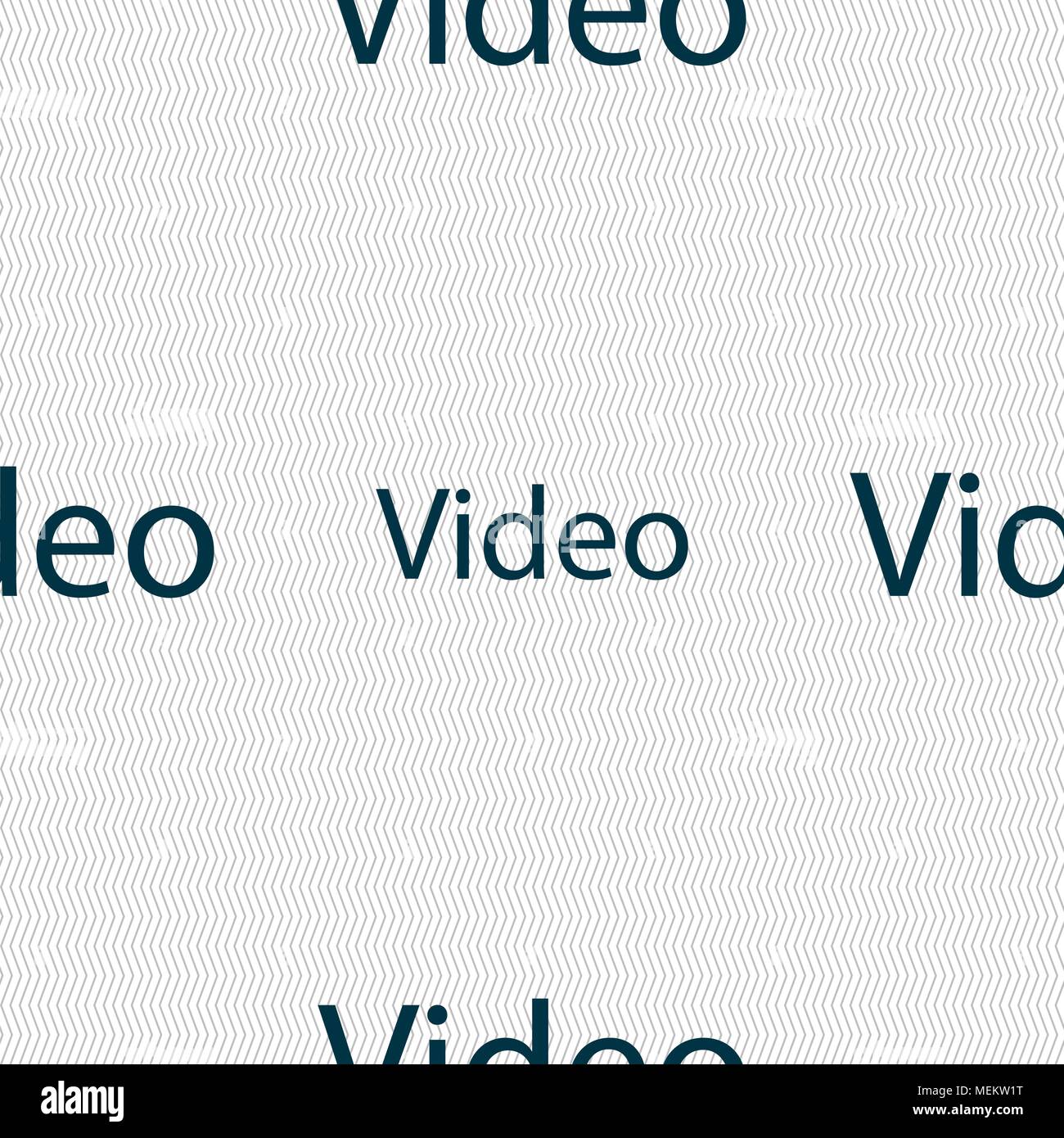 Play video sign icon. Player navigation symbol. Seamless abstract ...