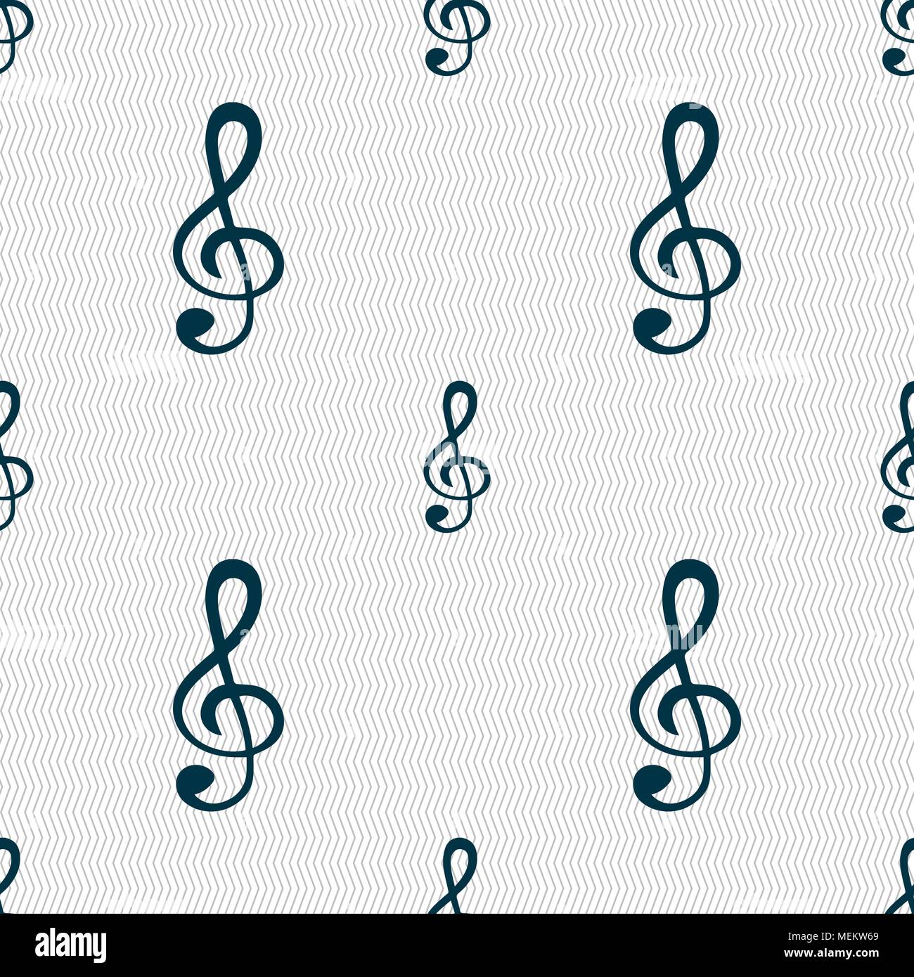 treble clef icon. Seamless abstract background with geometric shapes ...