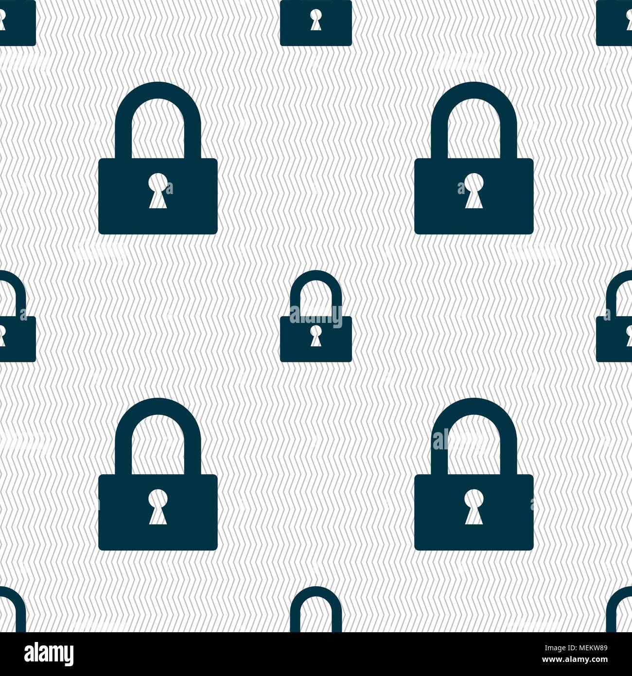 Lock sign icon. Locker symbol. Seamless abstract background with ...
