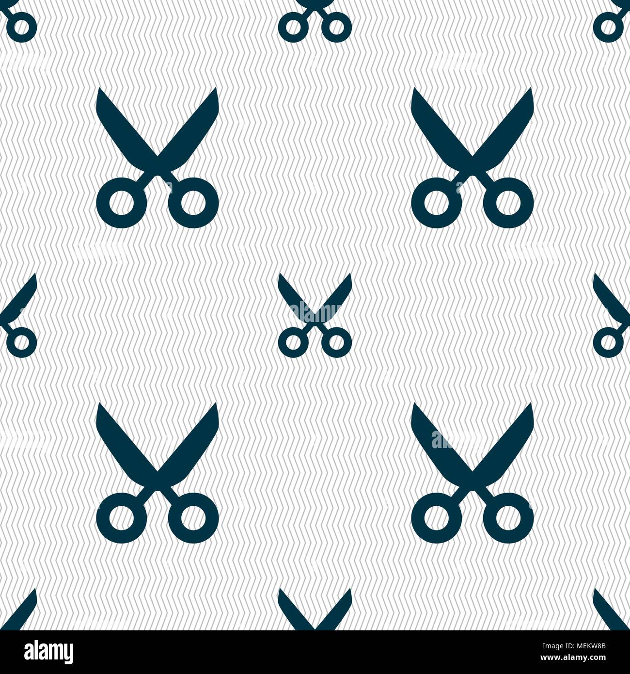 Scissors hairdresser sign icon. Tailor symbol. Seamless abstract ...