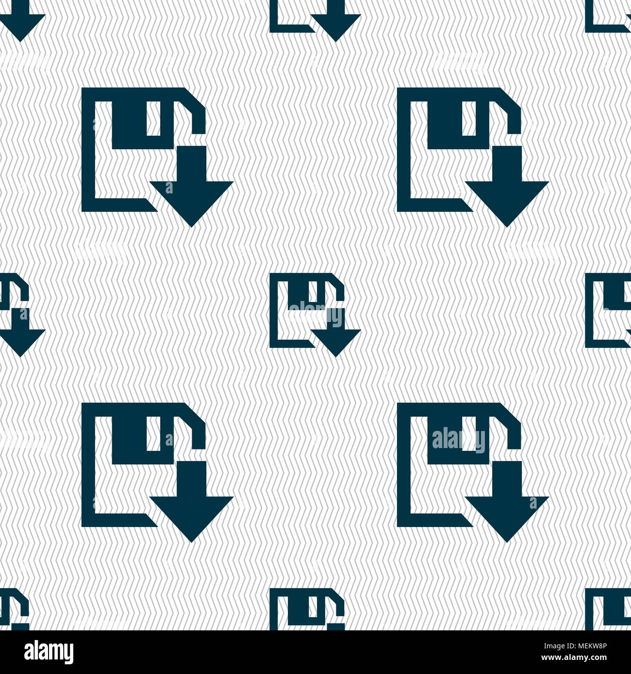 floppy icon. Flat modern design. Seamless abstract background with ...