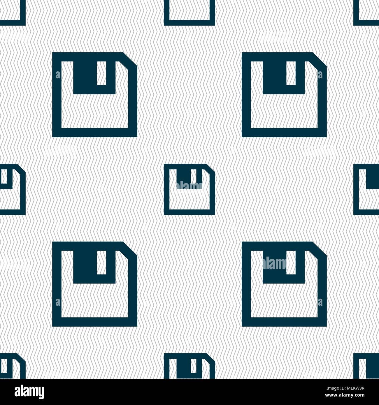 floppy icon. Flat modern design. Seamless abstract background with ...