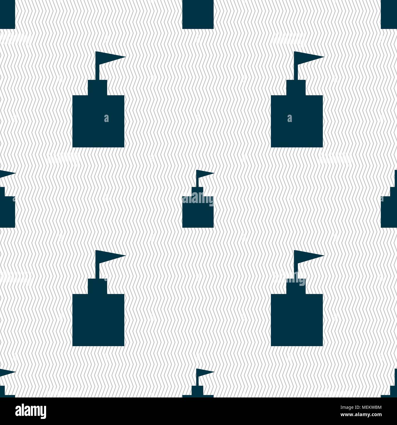 tower icon. Set Flat modern. Seamless abstract background with ...