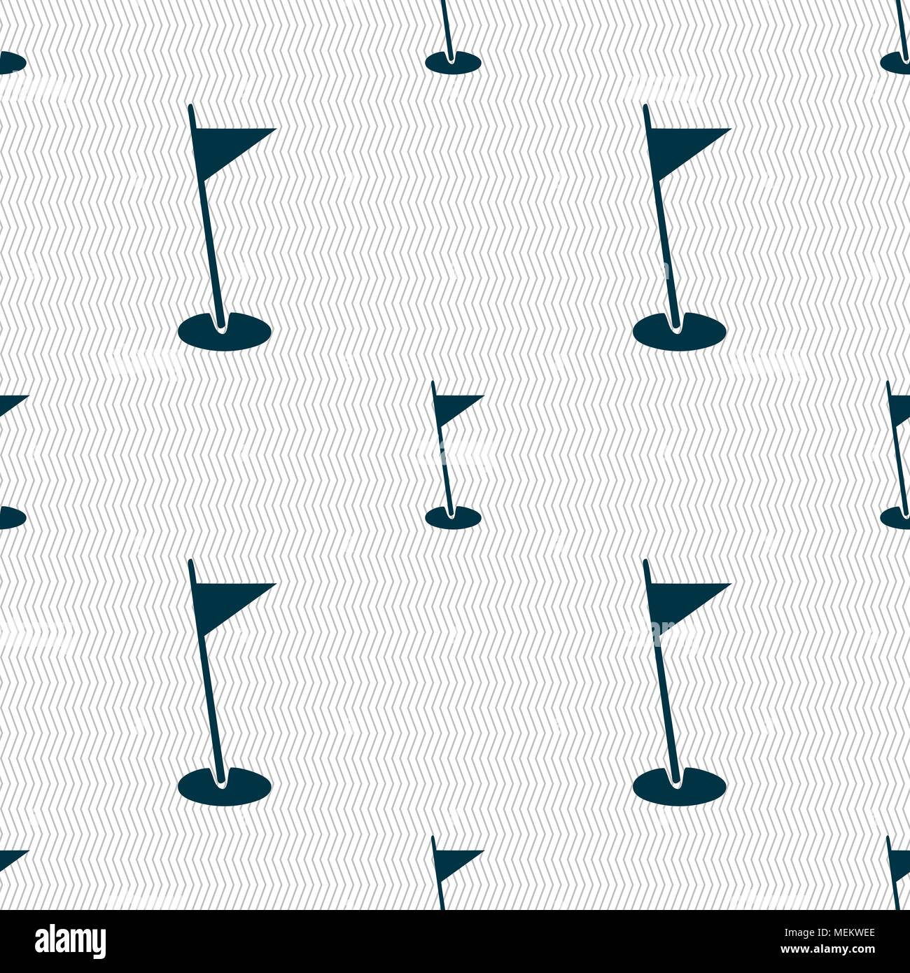 flag hole sign icon. Sport symbol. Seamless abstract background with ...