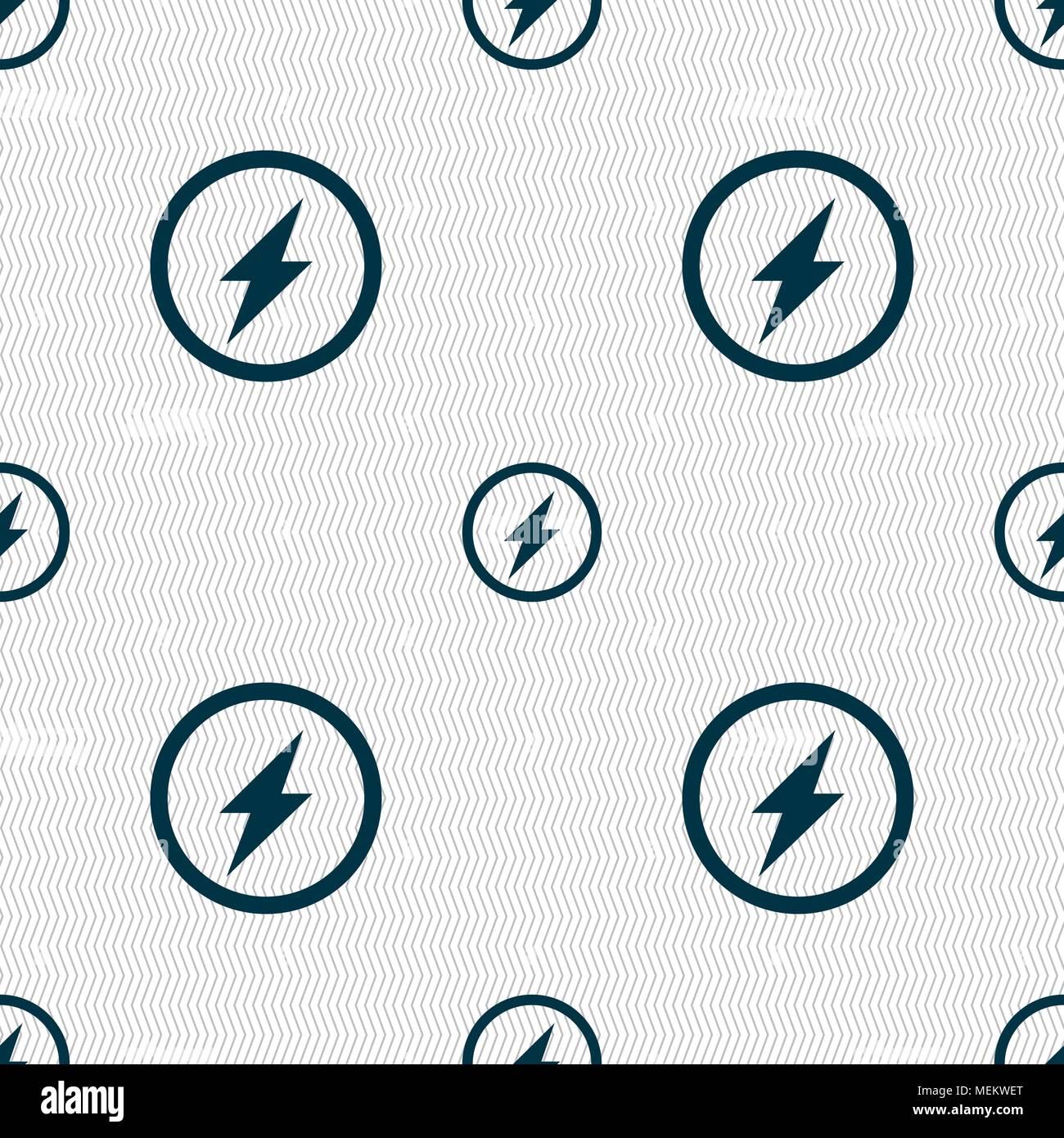 Photo flash sign icon. Lightning symbol. Seamless abstract background ...