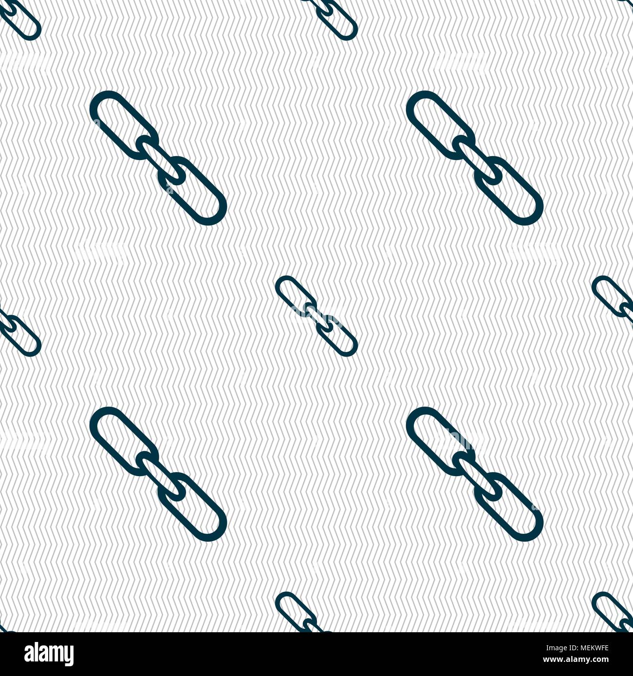 Link sign icon. Hyperlink chain symbol. Seamless abstract background ...