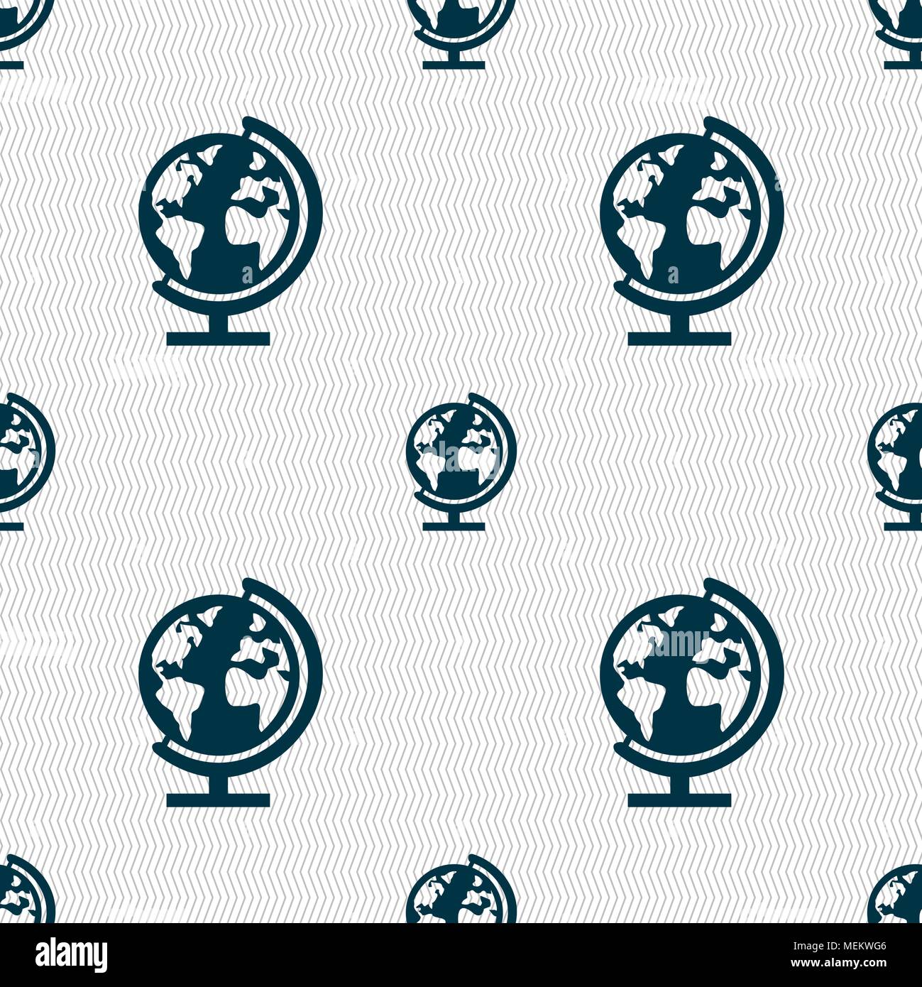 Globe sign icon. World map geography symbol. Globes on stand for ...