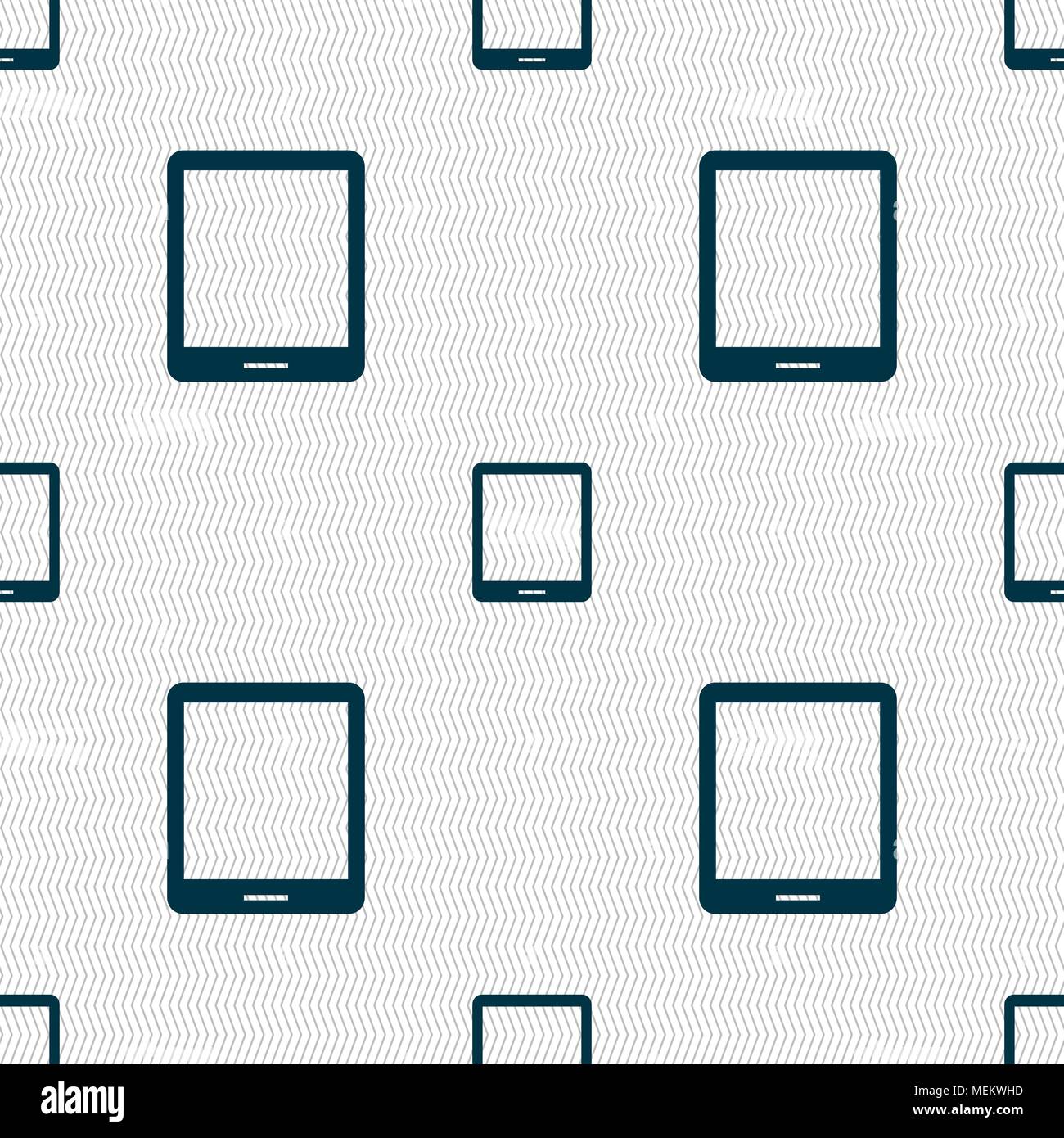 Tablet sign icon. smartphone button. Seamless abstract background with ...