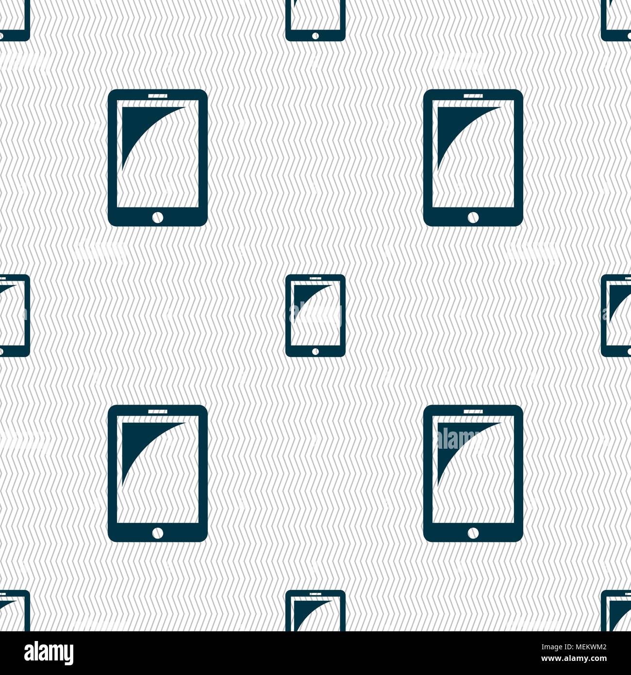 Tablet sign icon. smartphone button. Seamless abstract background with ...
