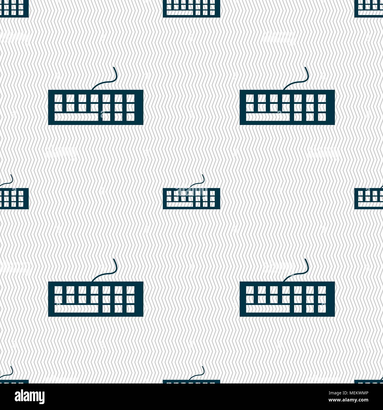 Computer keyboard Icon. Seamless abstract background with geometric ...