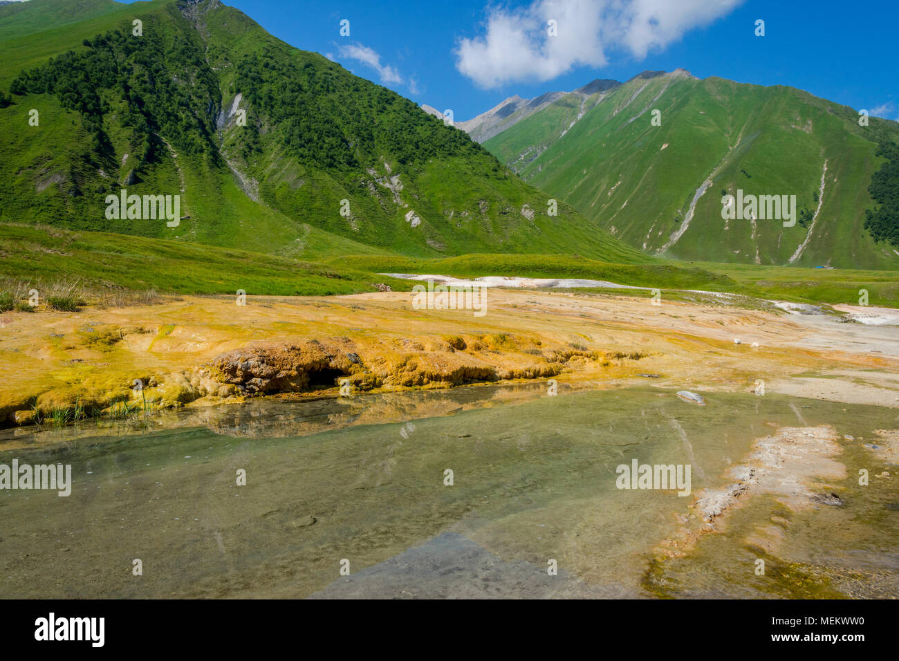 Natural mineral water spring in Truso valley, Georgia Stock Photo - Alamy
