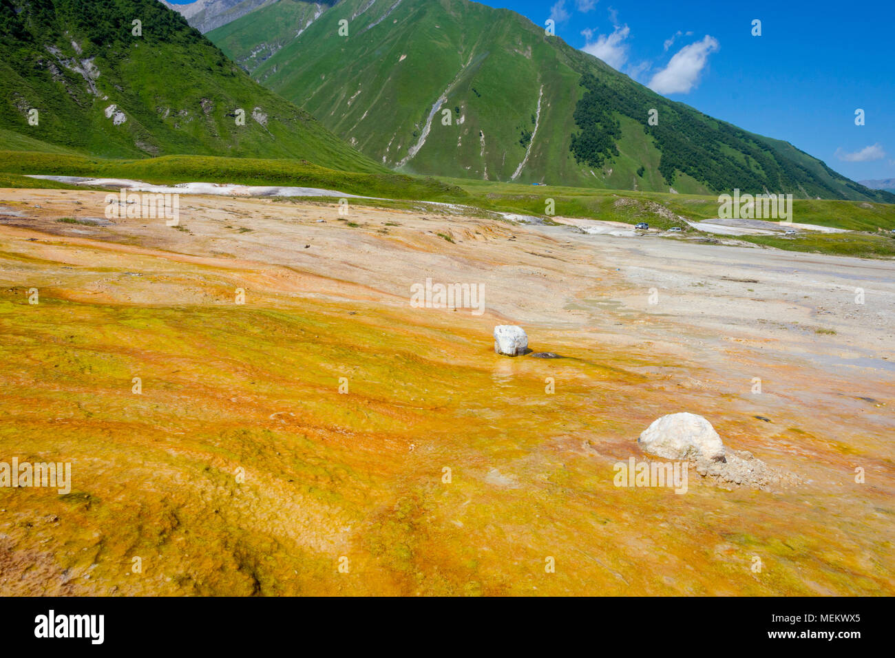 Natural mineral water spring in Truso valley, Georgia Stock Photo - Alamy