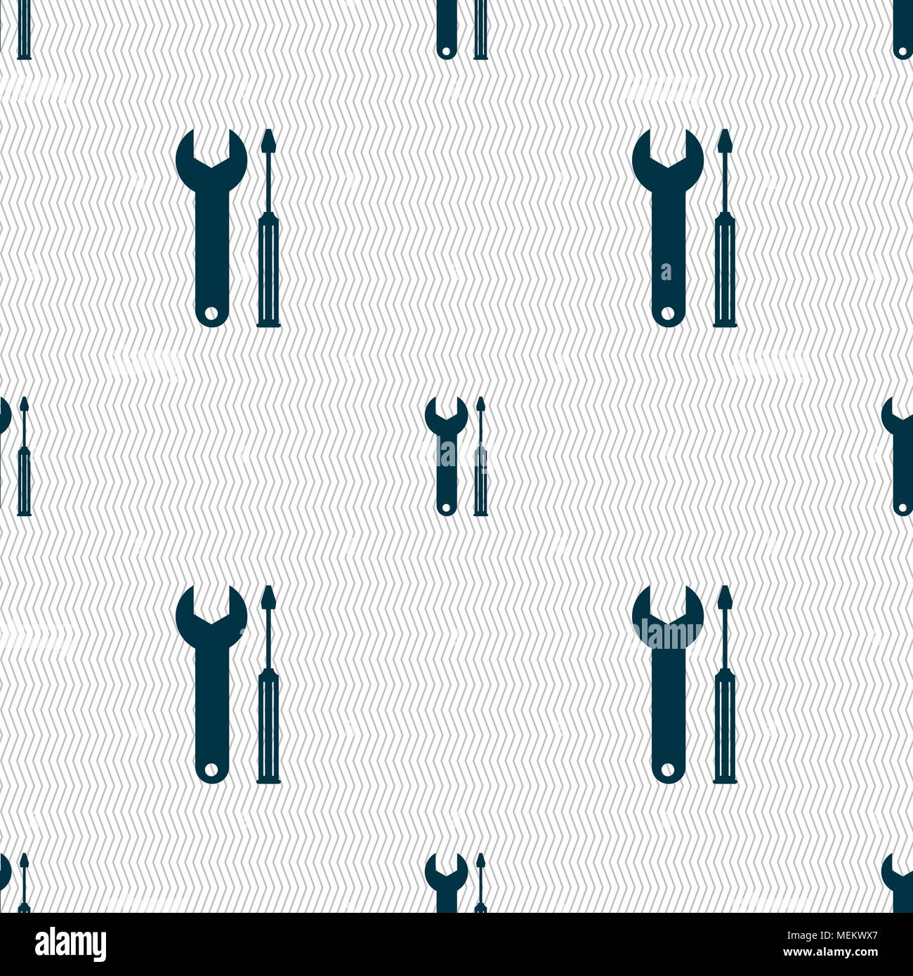 Repair tool sign icon. Service symbol. screwdriver with wrench ...