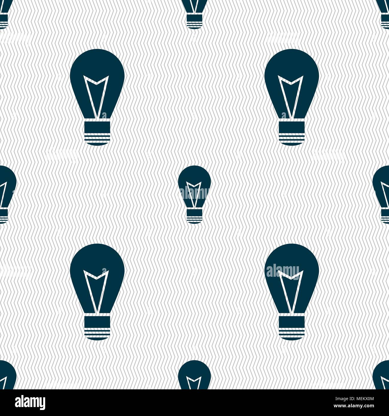 Light lamp sign icon. Idea symbol. Lightis on. Seamless abstract ...