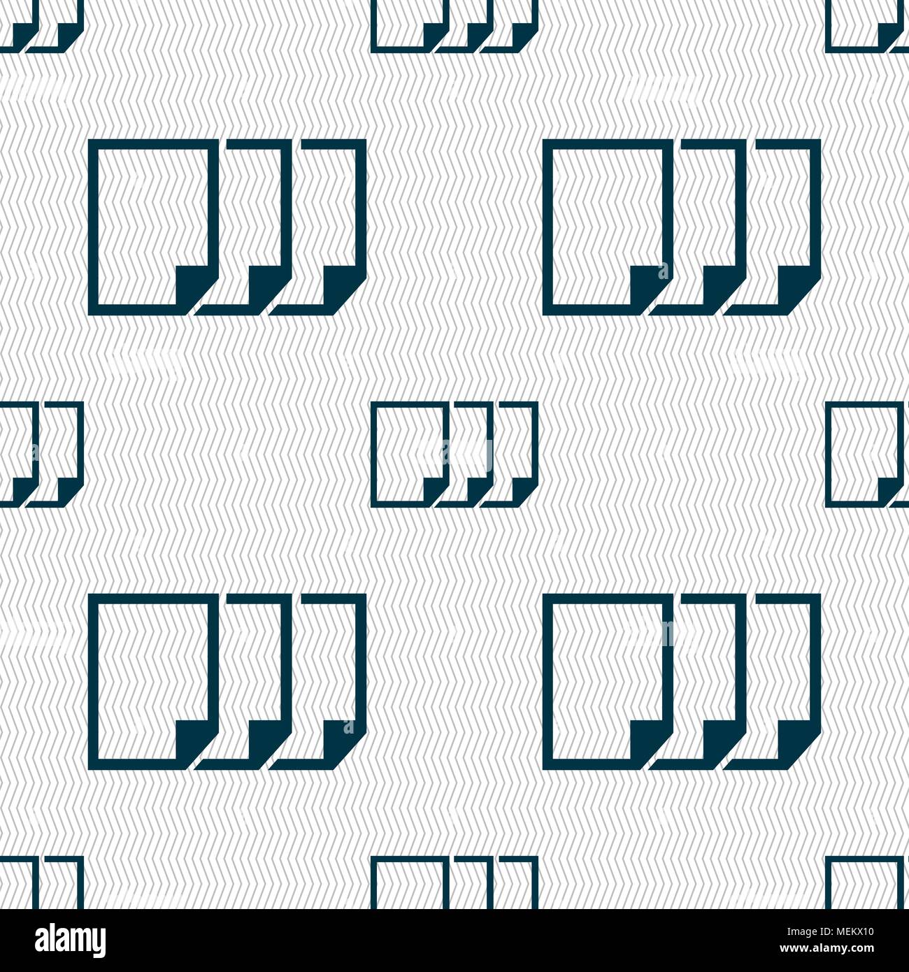 Copy file sign icon. Duplicate document symbol. Seamless abstract ...