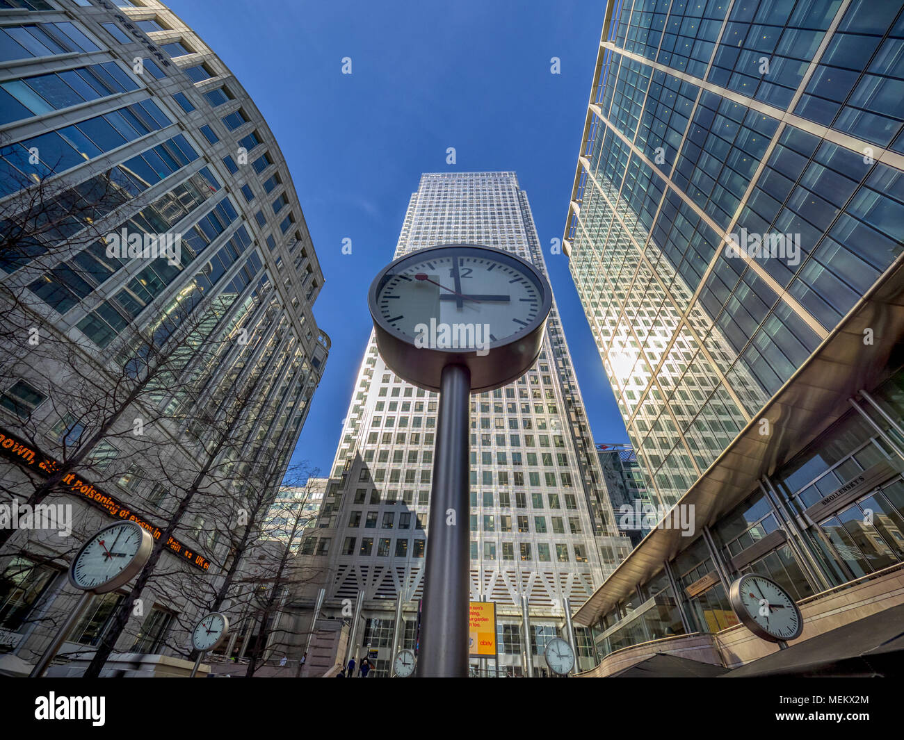LONDON, UK - APRIL 05, 2018: The Six Public Clocks (by Konstantin Grcic ...