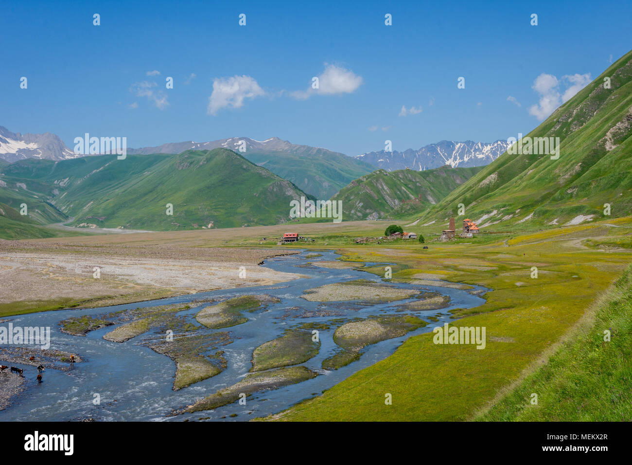 Amazing landscape of Truso valley, Kazbegi, Georgia Stock Photo - Alamy