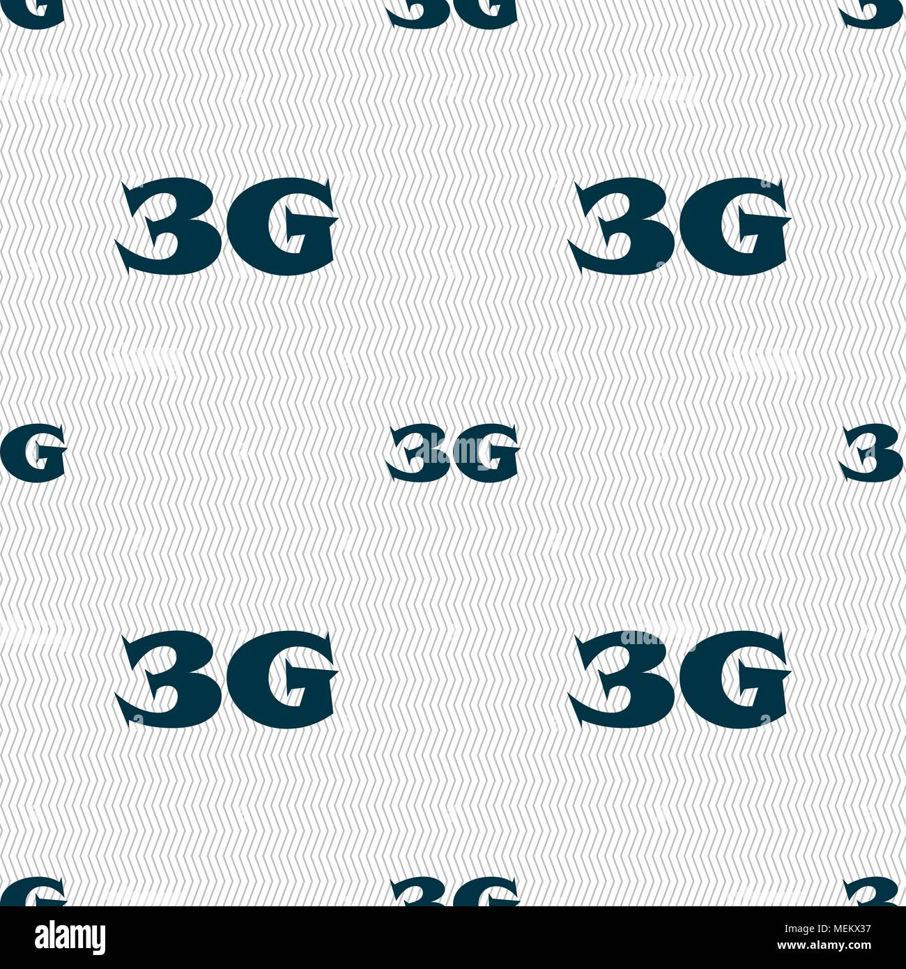 3G sign icon. Mobile telecommunications technology symbol. Seamless abstract background with ...