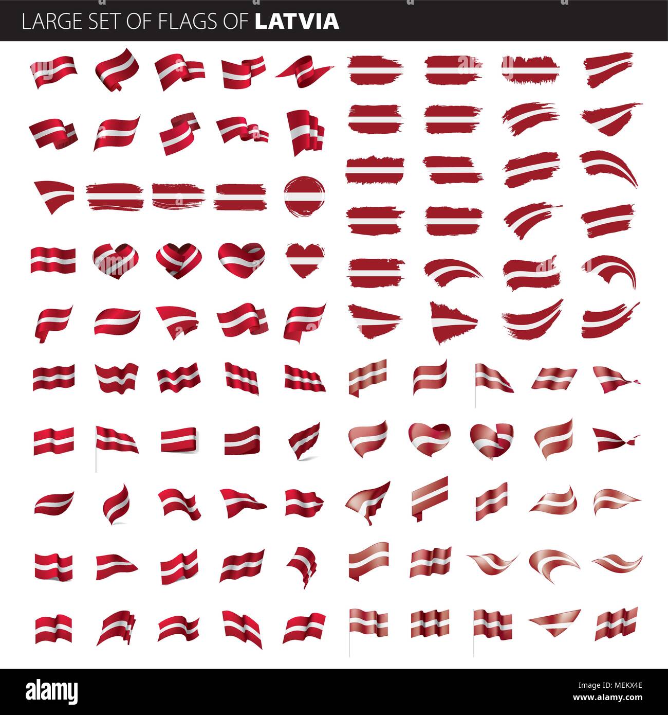 Latvia flag, vector illustration Stock Vector Image & Art - Alamy