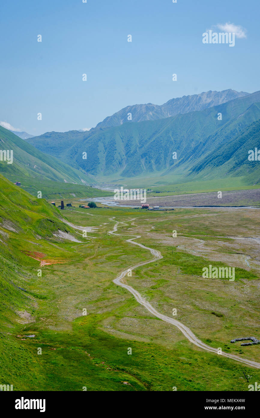 Amazing landscape of Truso valley, Kazbegi, Georgia Stock Photo - Alamy