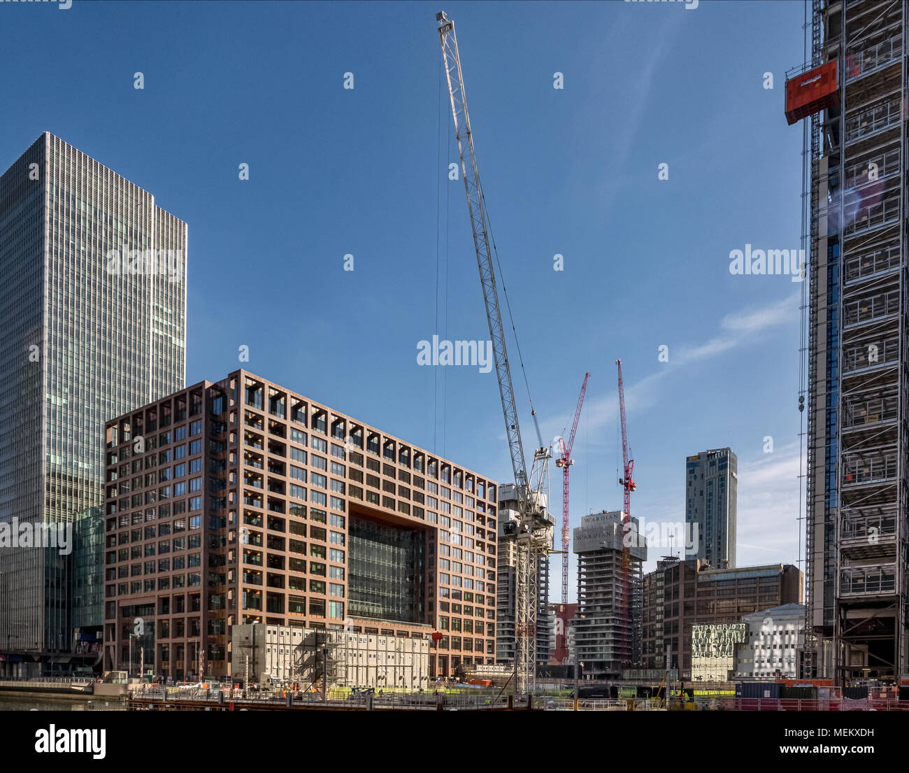 LONDON, UK - APRIL 05, 2018: Construction site with partially completed ...