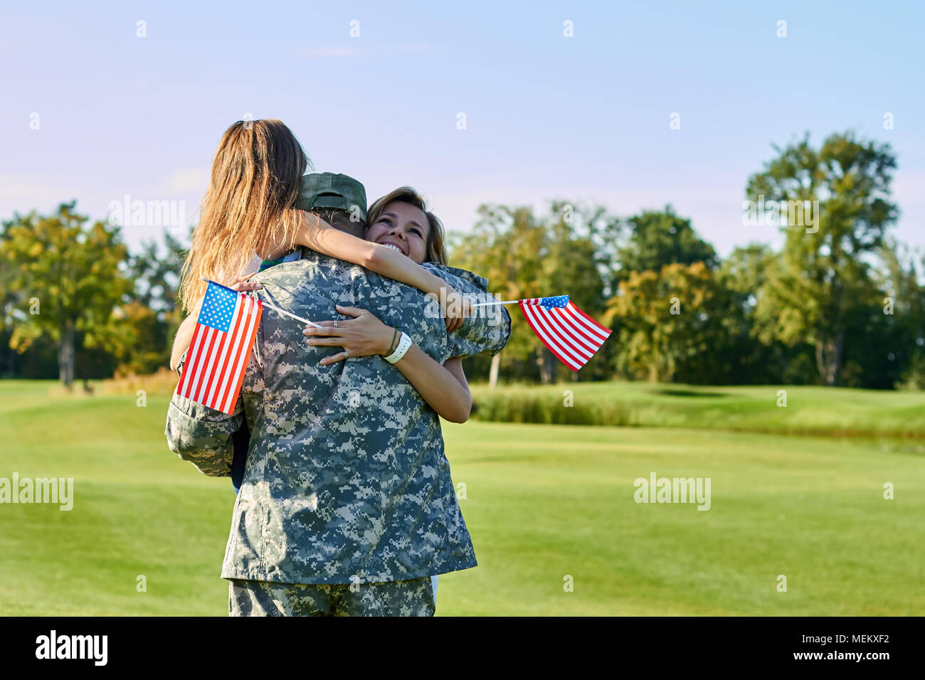 Reunited with his american wife hi-res stock photography and images - Alamy