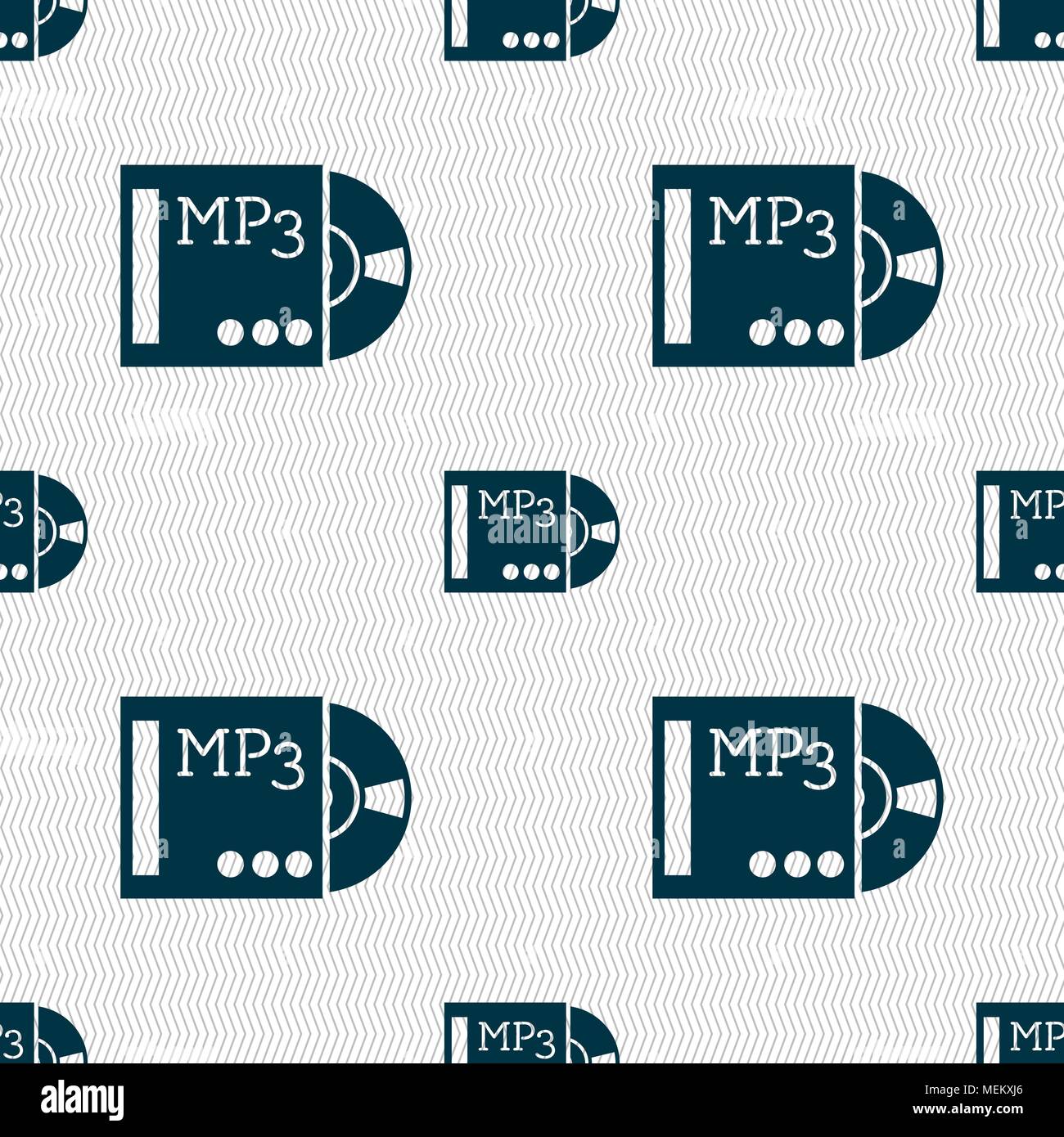 mp3 player icon sign. Seamless abstract background with geometric ...