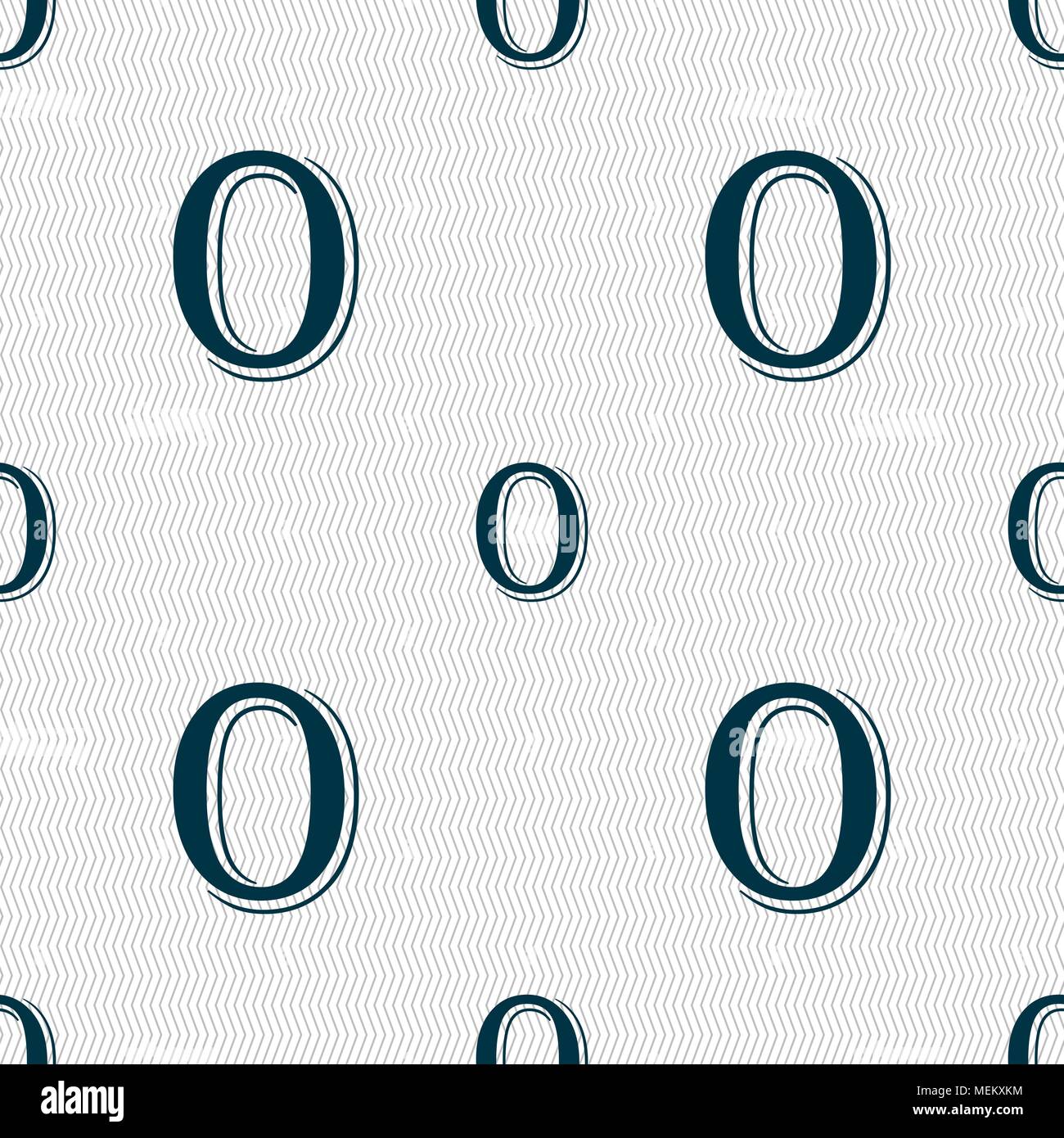 number zero icon sign. Seamless abstract background with geometric ...