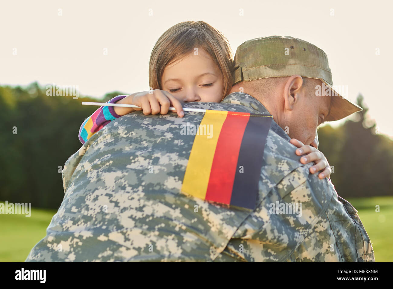 Happy reunion of german family Stock Photo - Alamy