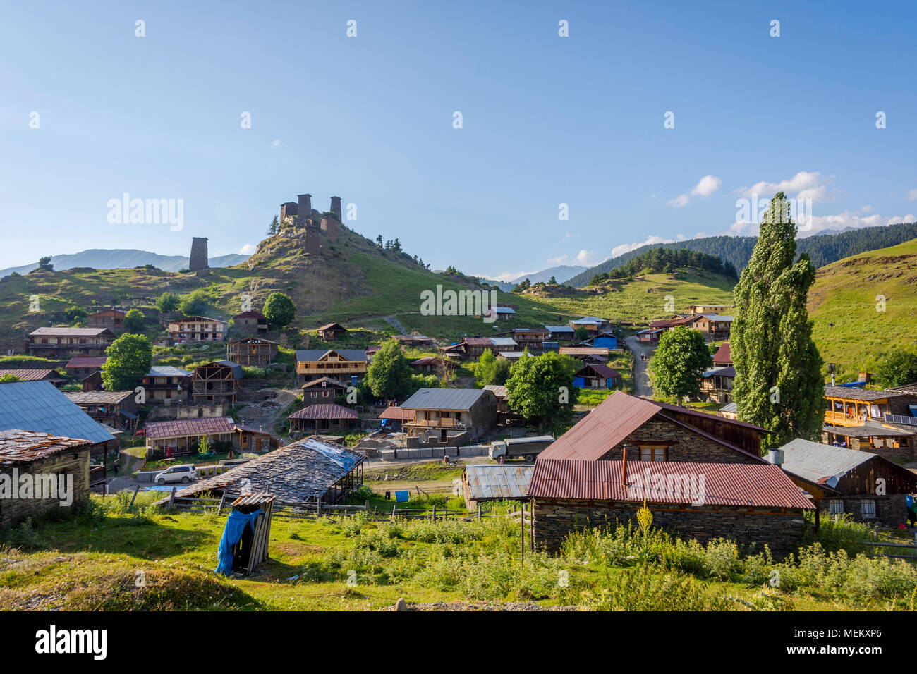 Upper omalo village hi-res stock photography and images - Alamy