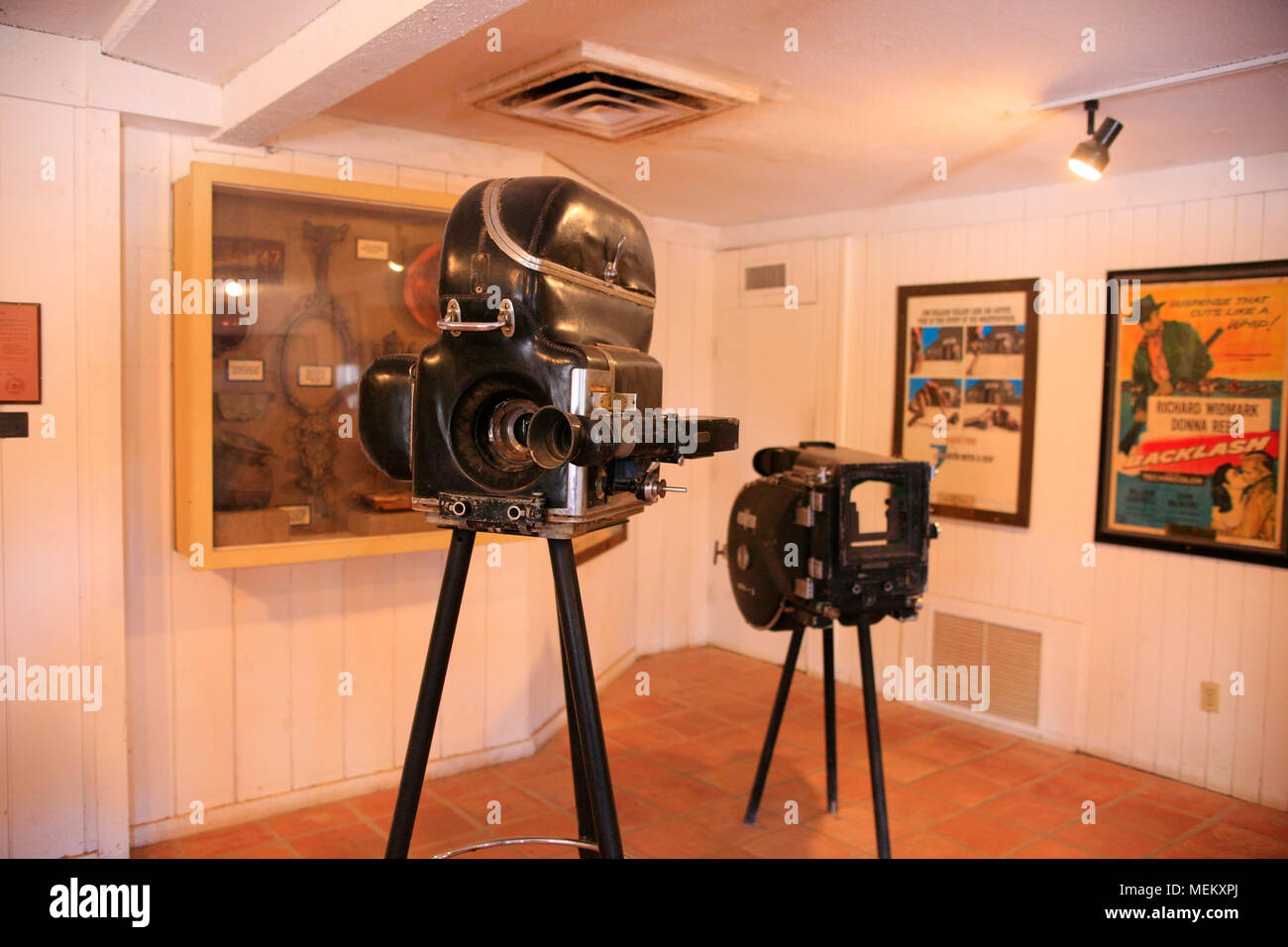 Old VistaVision film camera on display at the Old Tucson Film Studios ...