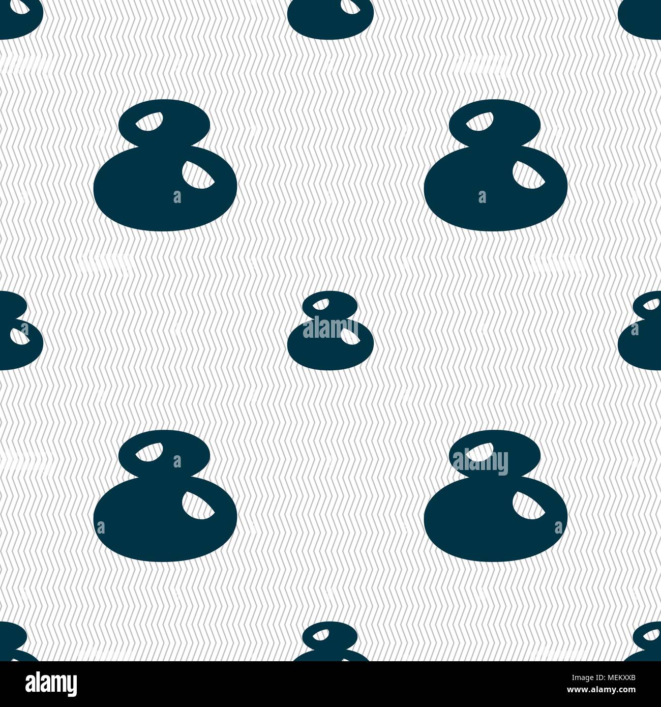 number Eight icon sign. Seamless abstract background with geometric ...