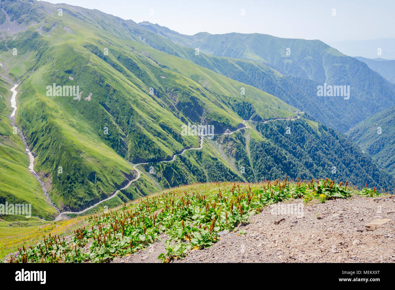 Dangerous road to tusheti national park hi-res stock photography and ...